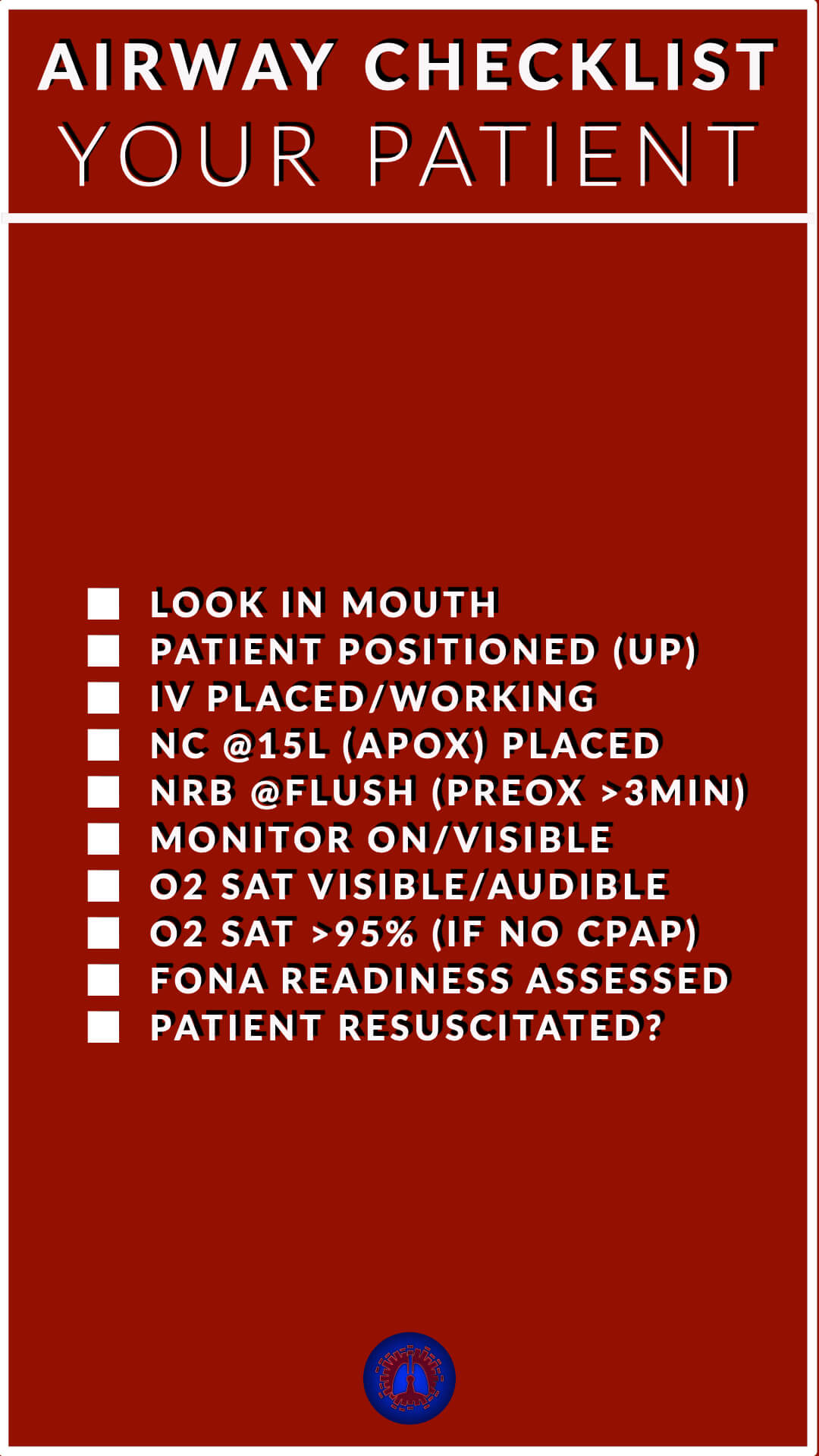 The Airway Checklist – The Protected Airway Collaborative