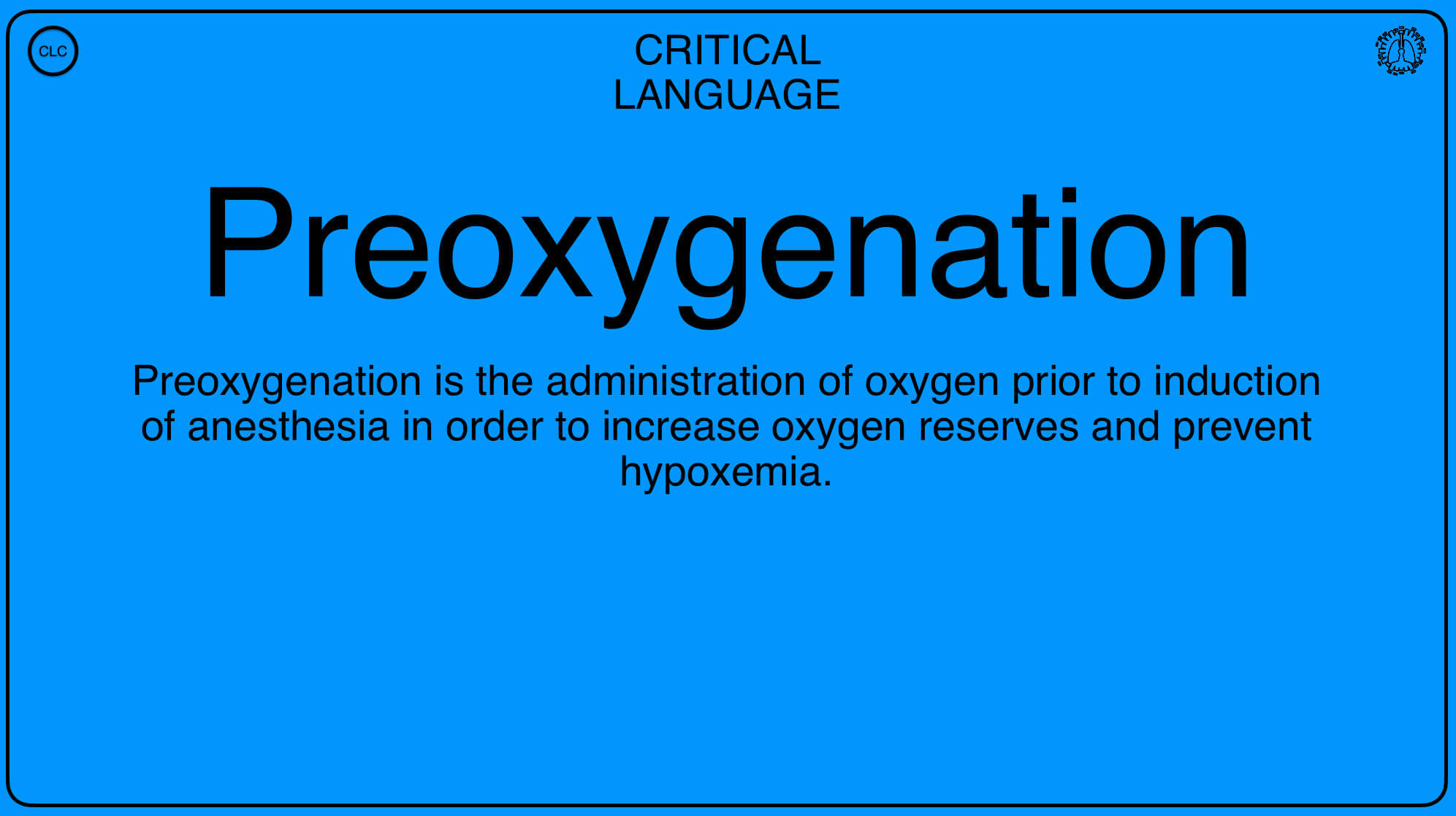 Pre-Oxygenation – The Protected Airway Collaborative